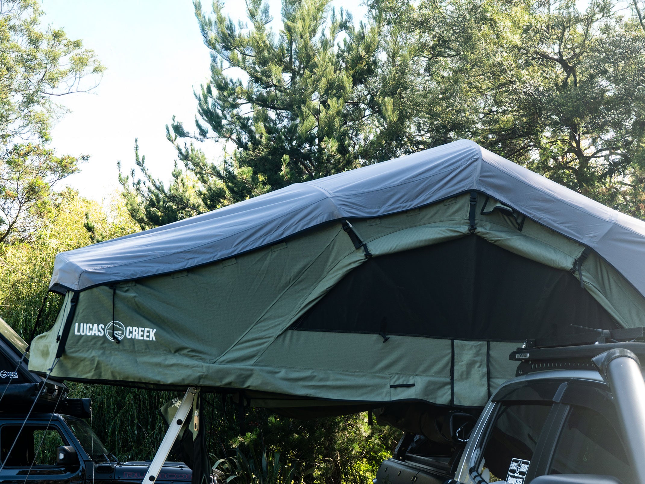 Gen 4 Soft Shell Rooftop Tent - Natural Green – Lucas Creek - Overland ...